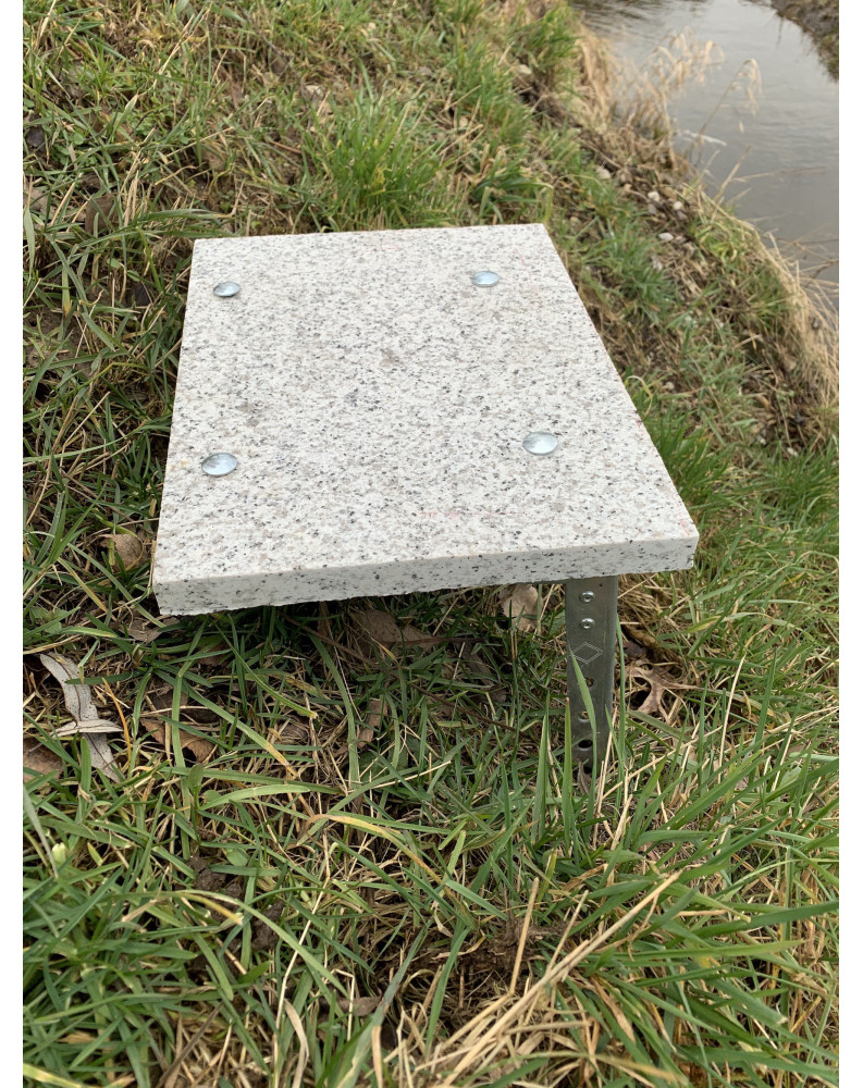 Stainless steel slope step, Maxi series, 300 mm, for on-site covering