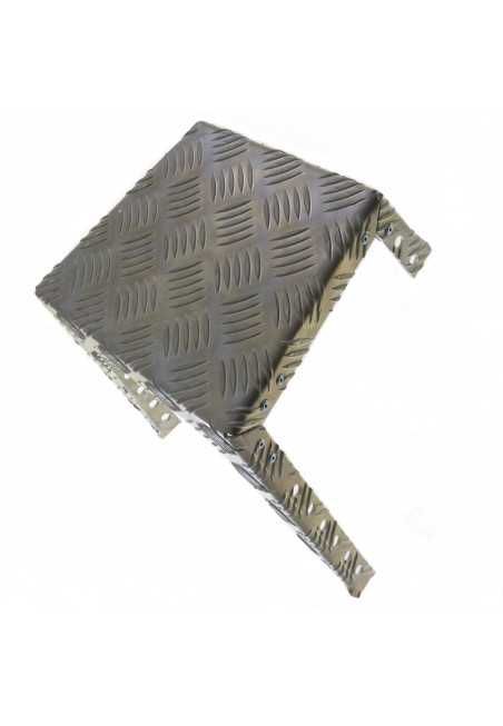 Slope step aluminium chequer plate, Midi series, 250 mm, with & without ...